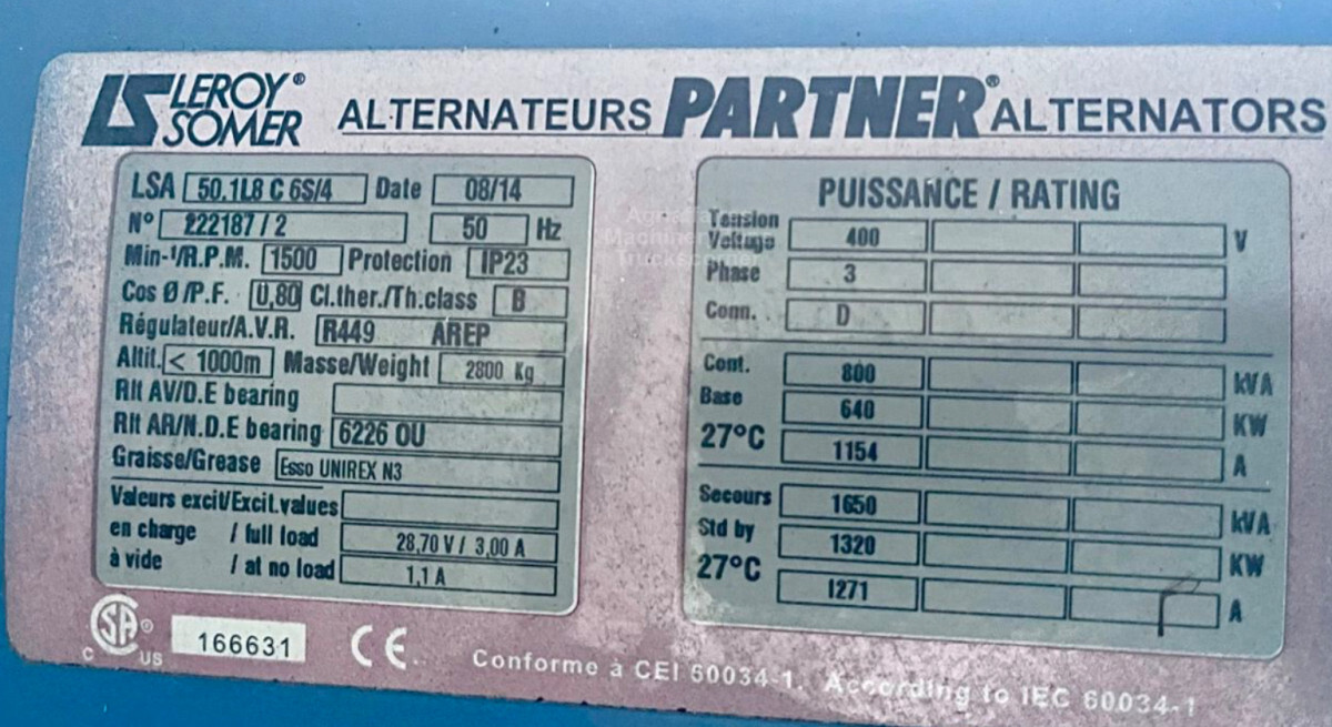 SDMO GROUPE ELECTROGENE SDMO 880 KVA EN CONTAINER INSONORISE | SGS ...